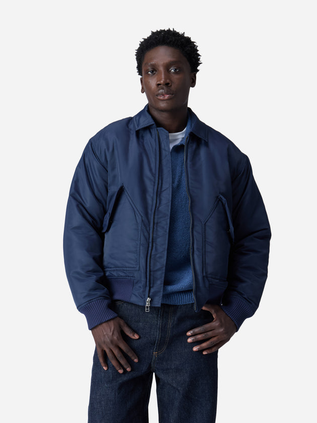 CWU Flight Jacket ~ Blue Aviator Satin – 3sixteen